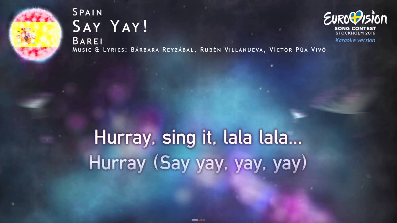 Barei - Say Yay! (Spain) - [Karaoke version] - YouTube