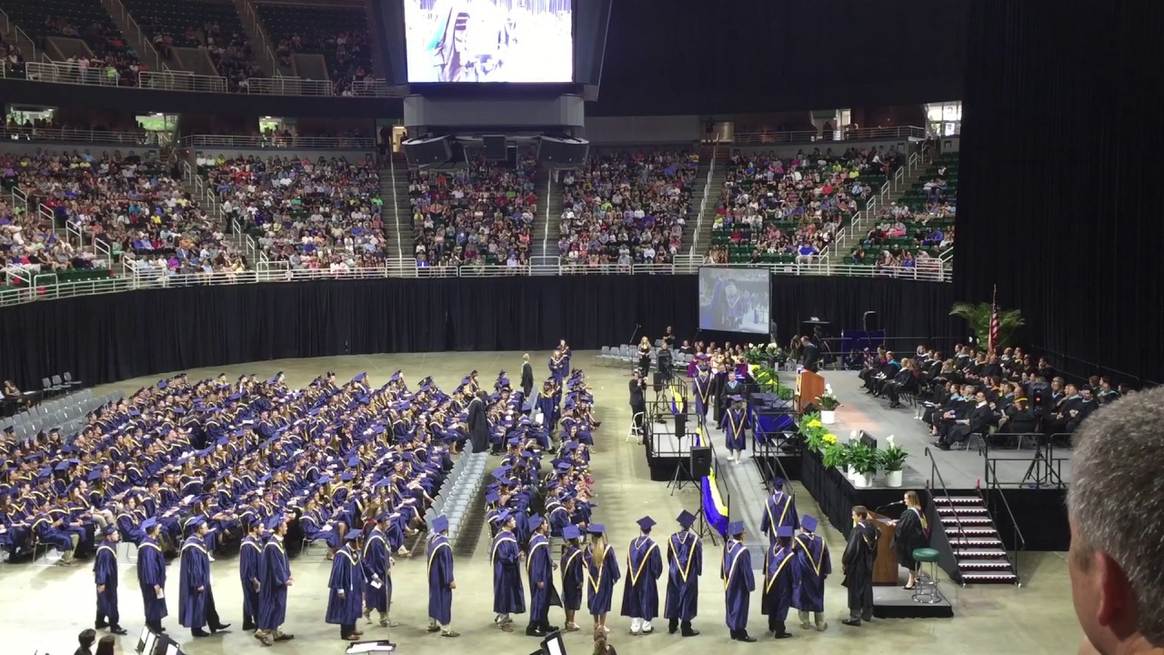 CJ graduation from Grand Ledge high school, stage walk - YouTube