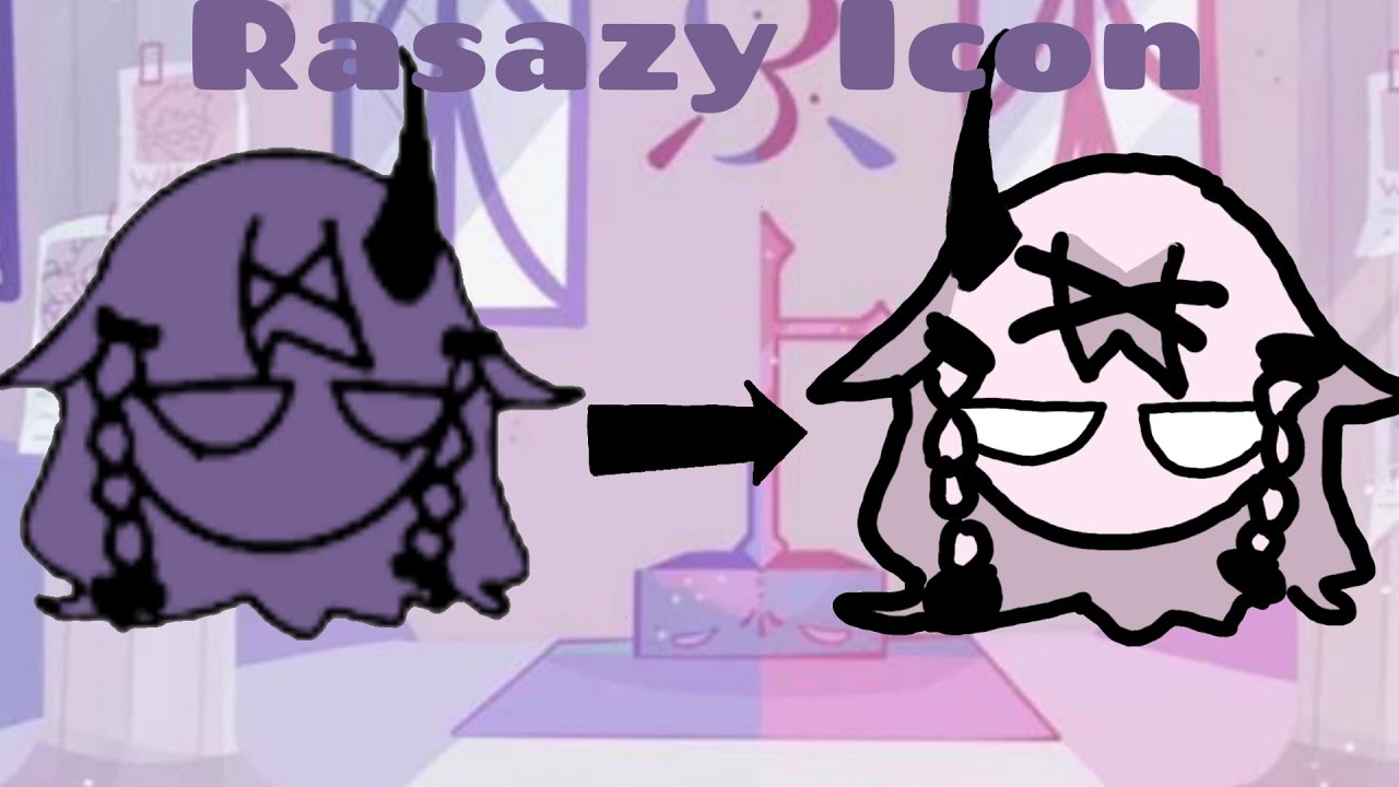 Re-Drawing Friday Night Funkin' Rasazy Icon - YouTube