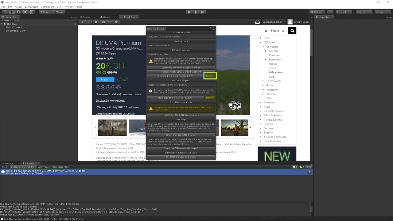 01 Import DK UMA to a Unity project - YouTube