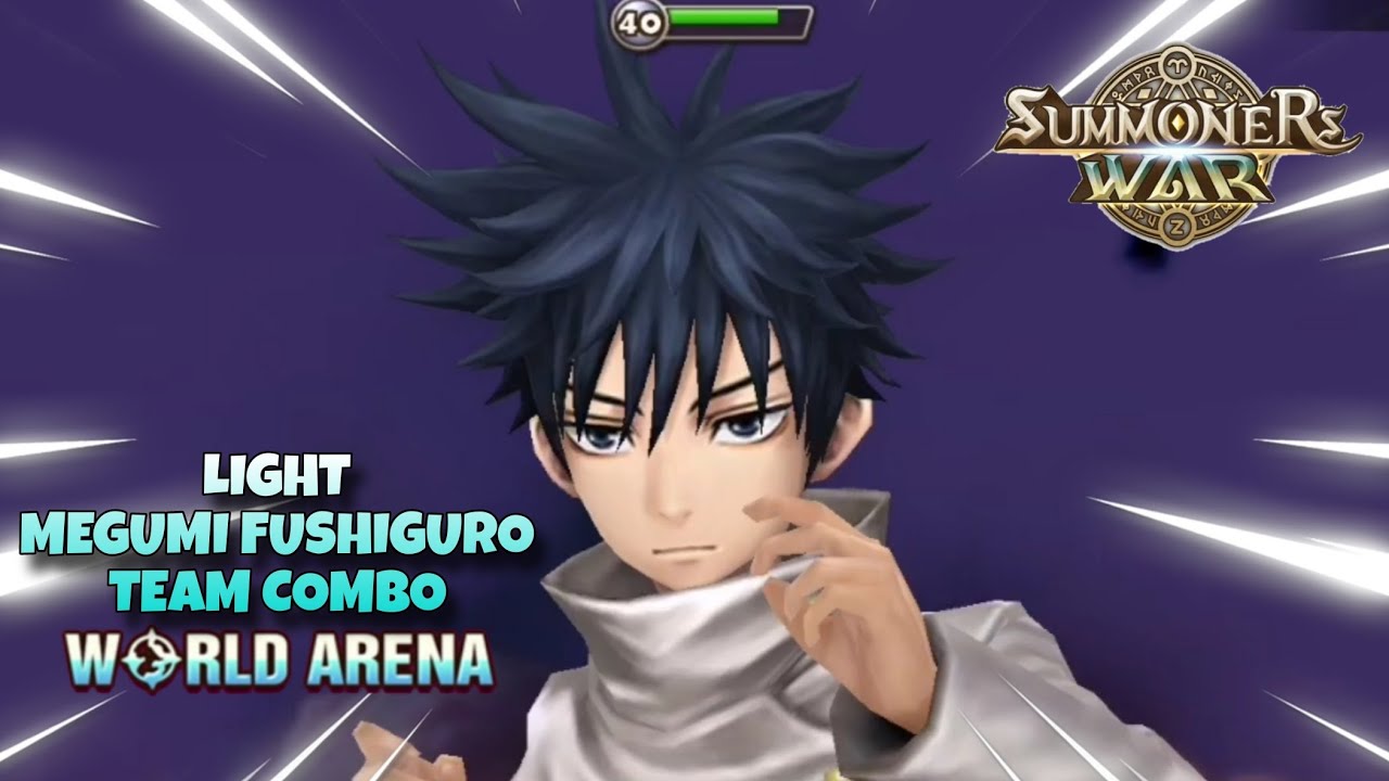Light Megumi Fushiguro Team Combo in World Arena - Summoners War - YouTube