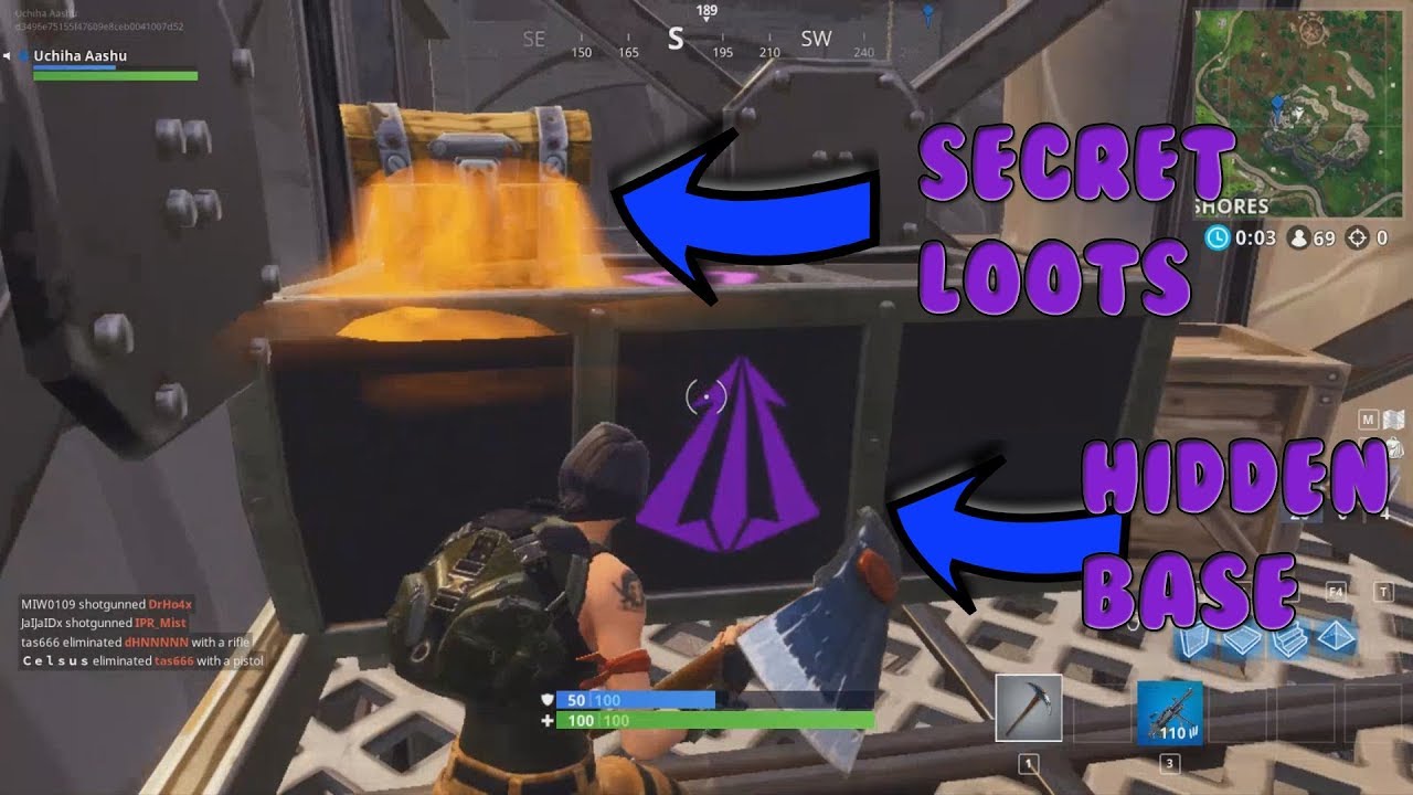SUPERVILLAIN Base in FORTNITE *Secret Loots* - YouTube