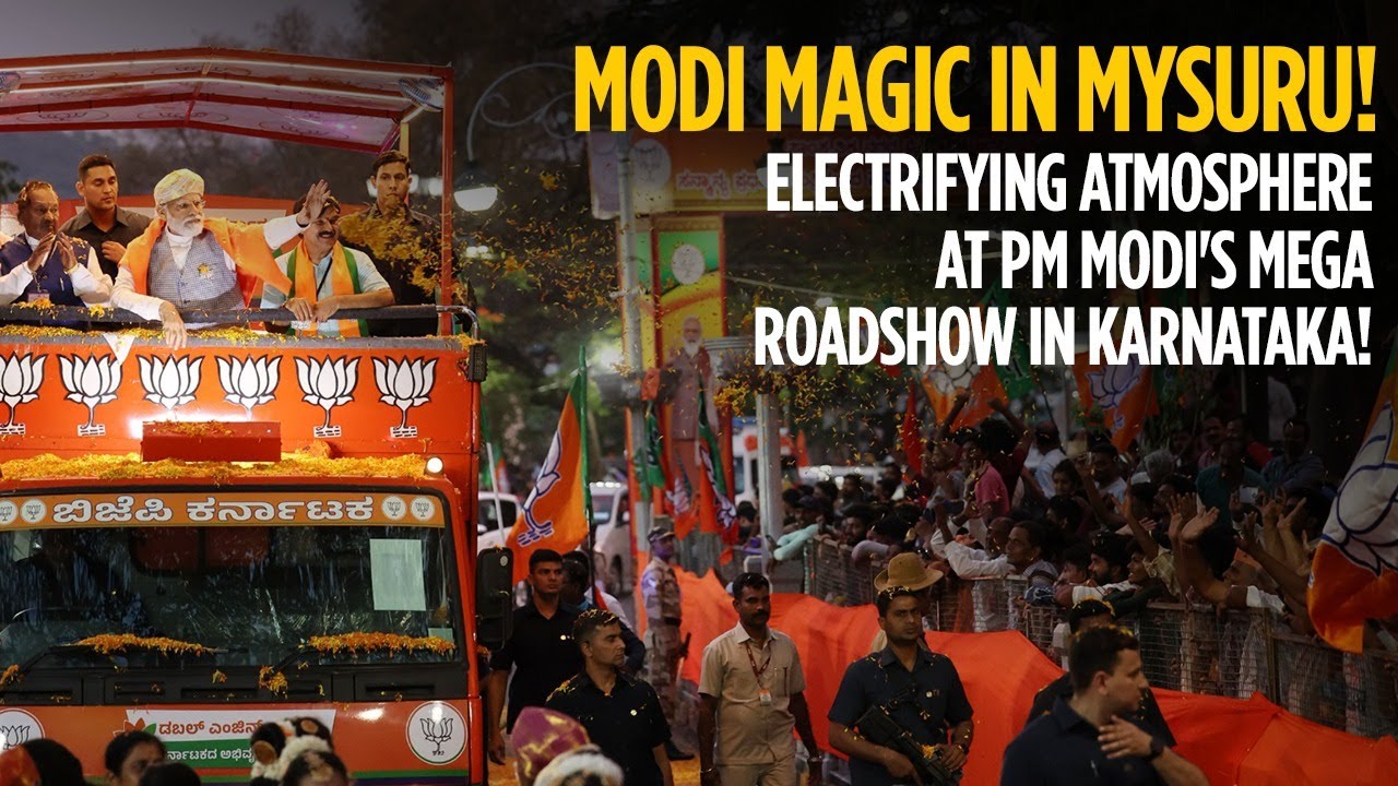 Modi magic in Mysuru! Electrifying atmosphere at PM Modi's mega ...