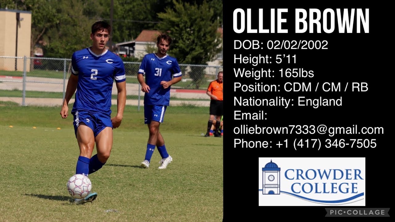 Ollie Brown highlights - England CDM/ CM/ RB - YouTube