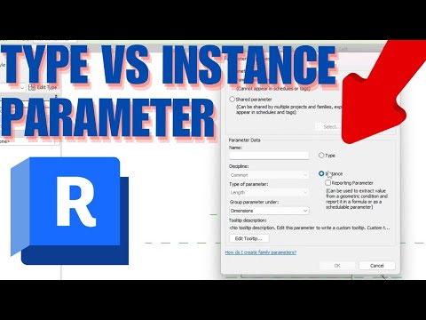 Difference between Type Parameter & Instance Parameter in Revit | 45 Degree Studio - YouTube