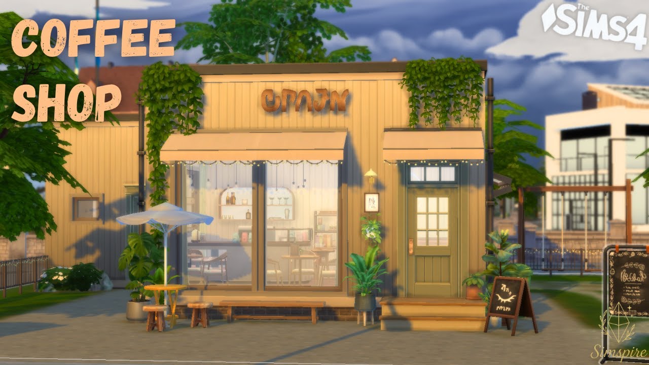 Building a cozy Coffee Shop 🎧☕ | Sims 4 Speedbuild - YouTube