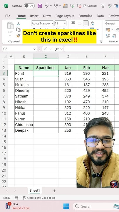 Don't Create Sparklines in Excel like this‼️Instead Use Amaing Trick #excel #exceltricks # ...
