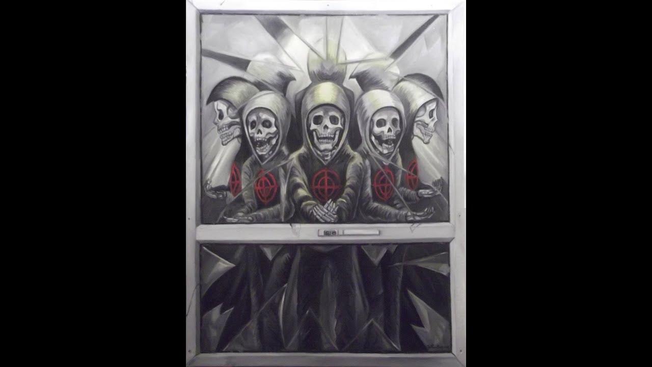 Oil painting time lapse Generation Disintegration by Damien Rowe - YouTube