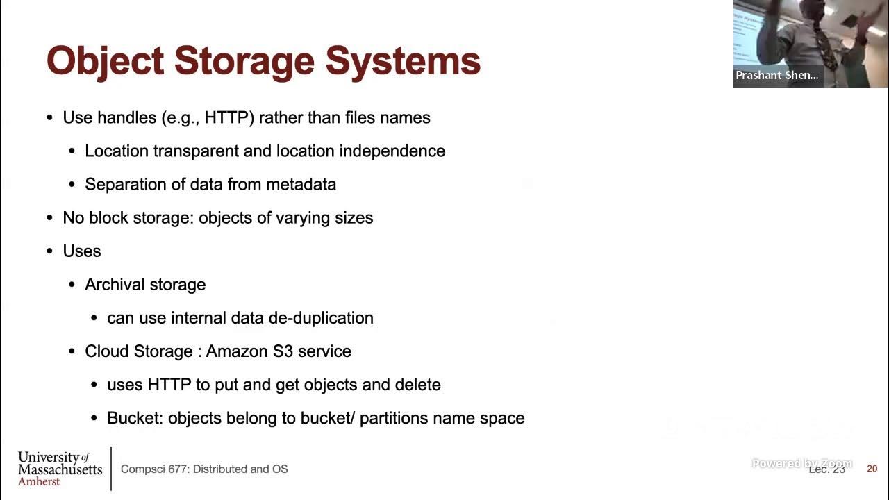 UMass CS677 (Spring'24) - Lecture 23 - xFS, Coda, HDFS, GFS - YouTube