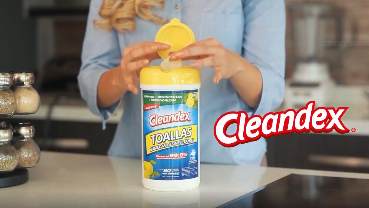 Toallitas Húmedas Desinfectantes de Superficies CLEANDEX - YouTube