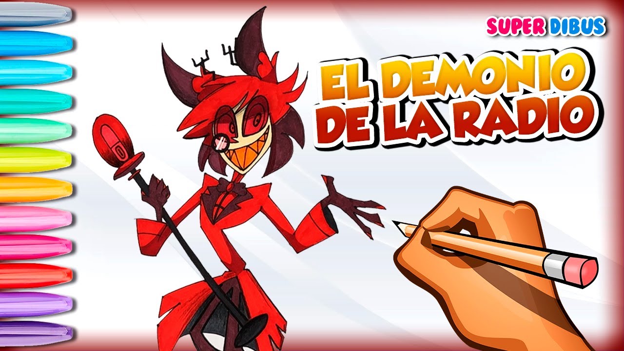 COMO DIBUJAR A ALASTOR DE HAZBIN HOTEL PASO A PASO FACIL - YouTube