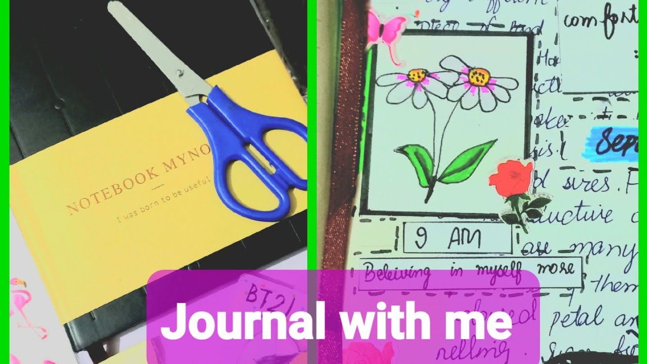 Light Green Journal with Home Made Journal supplies _Journal with me ...