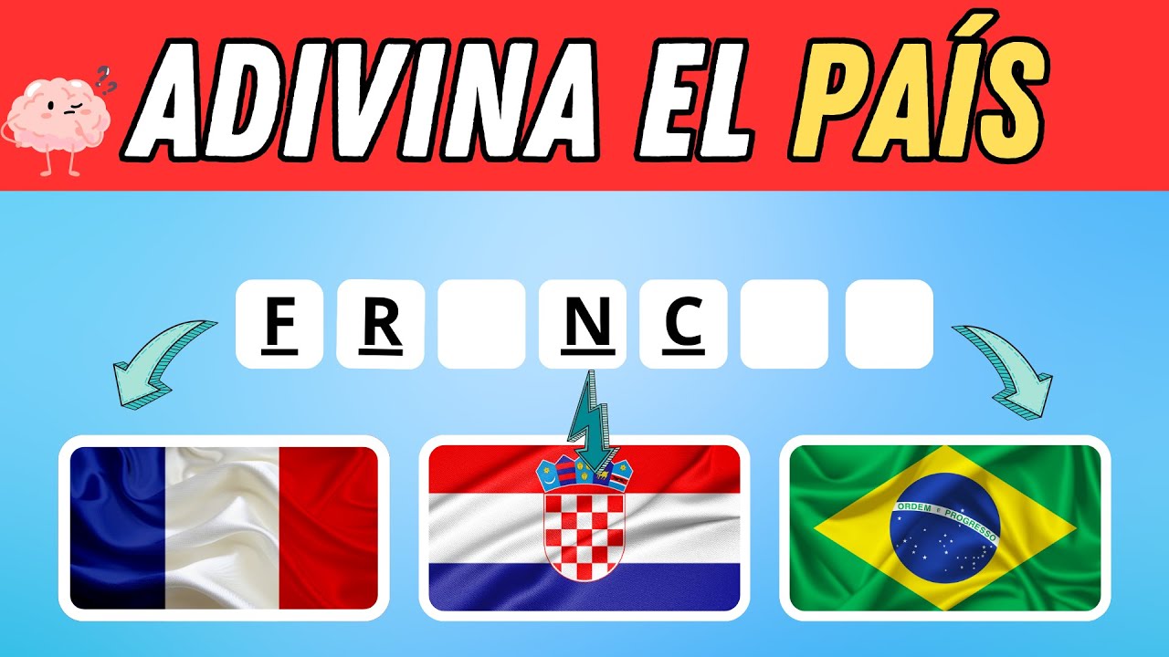 Adivina el País sin Vocales 🧐 Fácil, Medio y Difícil +1 Imposible - YouTube