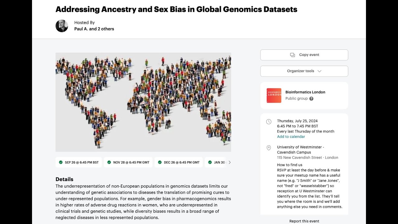 Addressing Ancestry And Sex Bias In Global Genomics Datasets Youtube