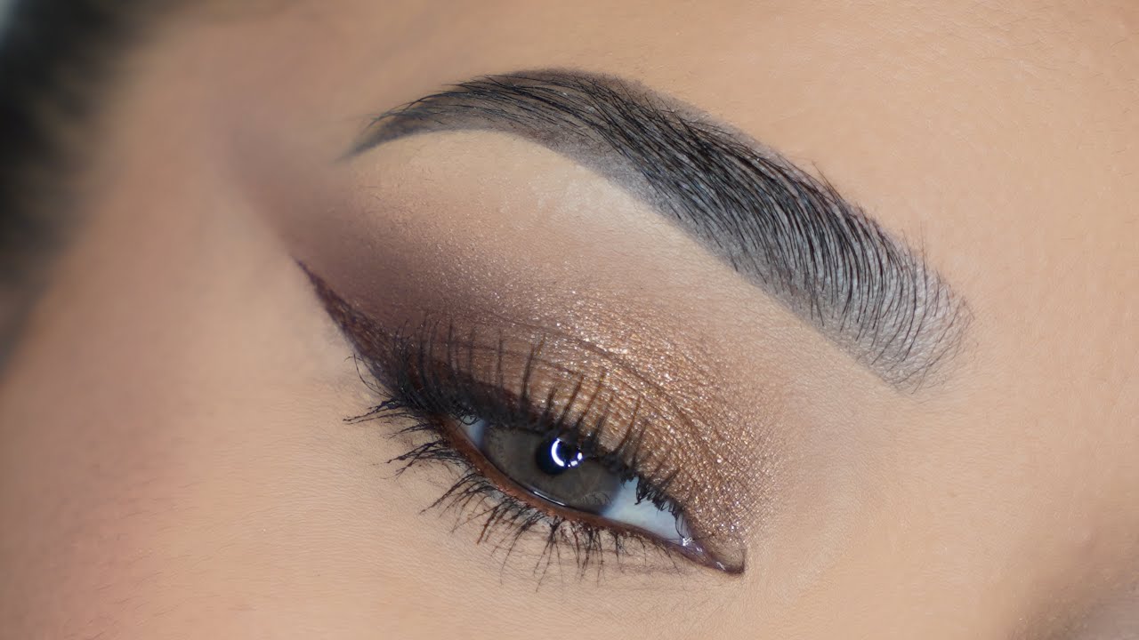 Maquillaje Cafe Glamuroso Para Principiantes - YouTube