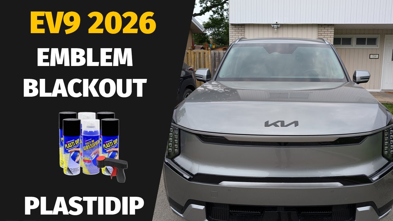 Emblem Blackout with Plastidip - 2026 KIA EV9 LAND PLUS - YouTube