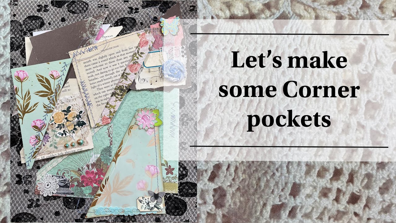Let’s make some corner pockets / great for junk journals/ and ...