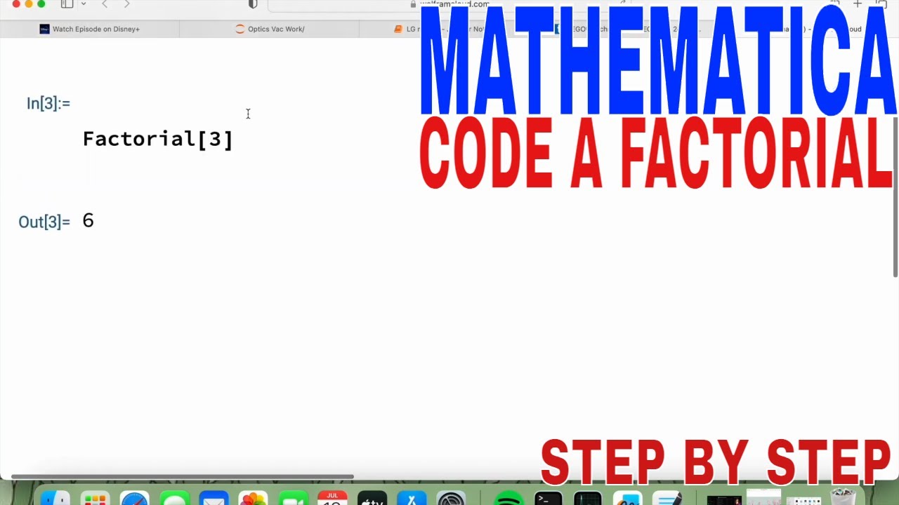 How To Code A Factorial In Mathematica 🔴 Youtube