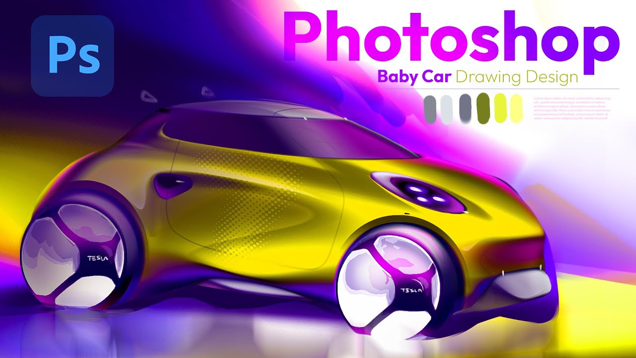 How to Draw a Car in Photoshop – Pro Design Tips! - YouTube