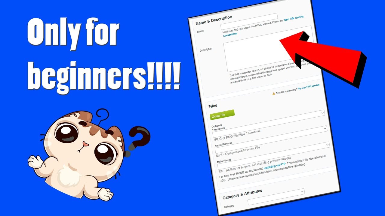Audiojungle/ How to upload your tracks? Only for beginners!!!! - YouTube