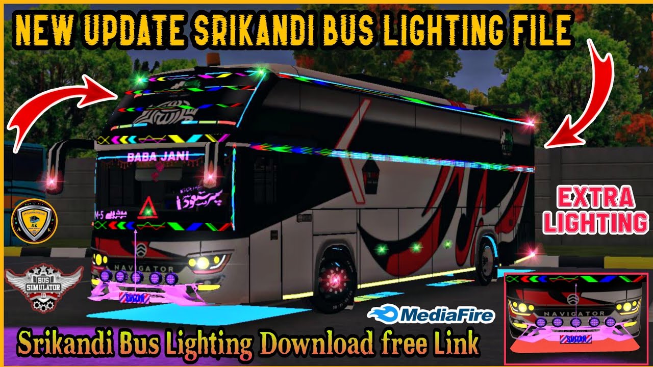 srikandi bus lighting file 3.7.1 bussid / new update srikandi bus ...