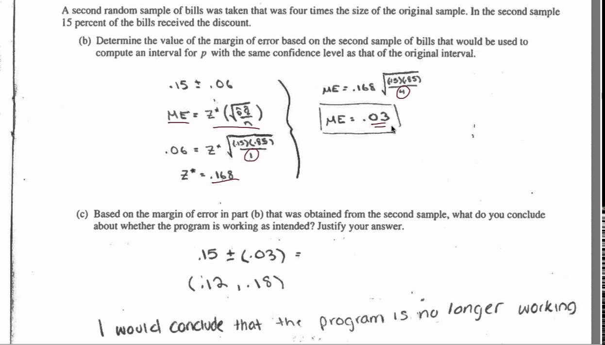 Scoring The 2015 AP Stats Exam Q 2 YouTube Scoring The 2015 AP Stats Exam Q 2 YouTube