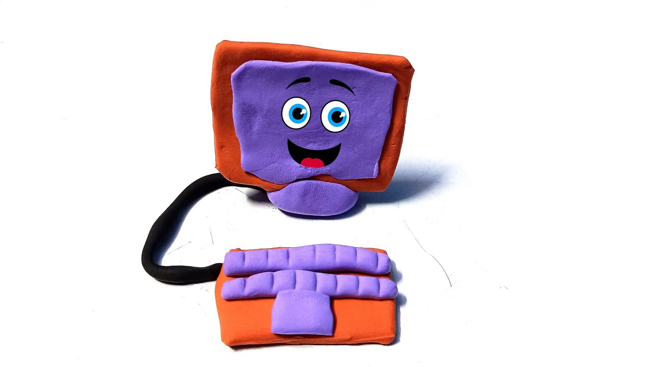 Computer - polymer clay tutorial - YouTube