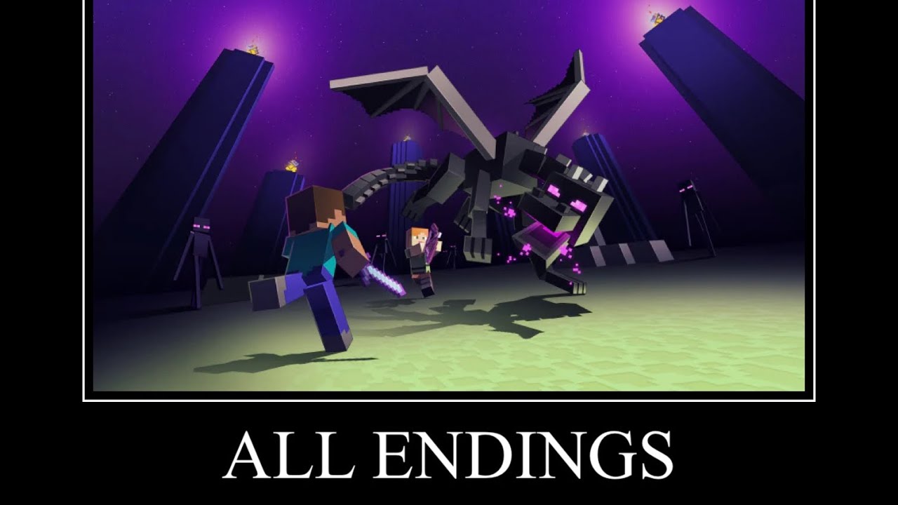 Minecraft all endings meme - YouTube