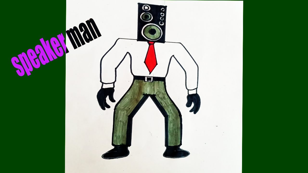 How to draw speaker man || easy drawing - YouTube