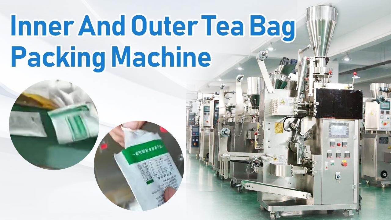 How to pack tea in inner and outer bags with tea bag packaging machine ...