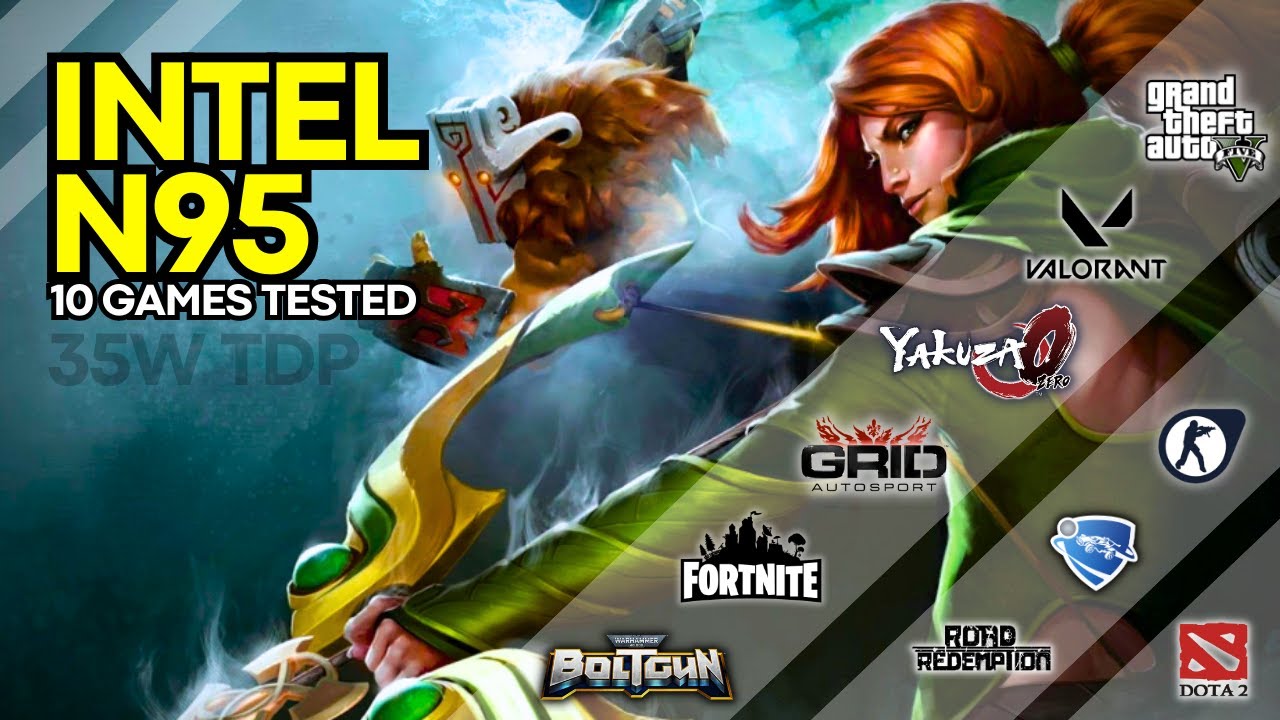 Intel Processor N95 + Intel UHD Graphics Xe 16EUs | 10 Games Gameplay ...