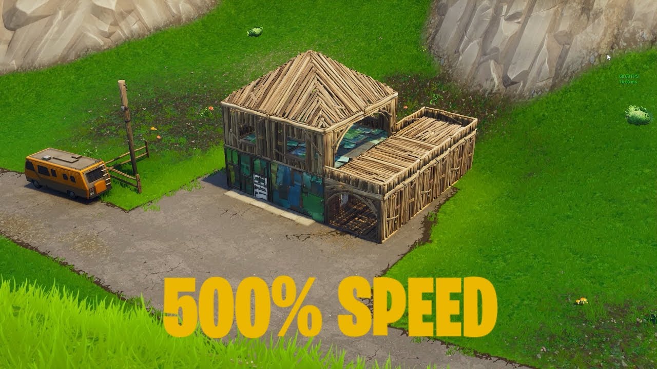 Fortnite (Battle Royale) - House Building (500% Speed) - YouTube