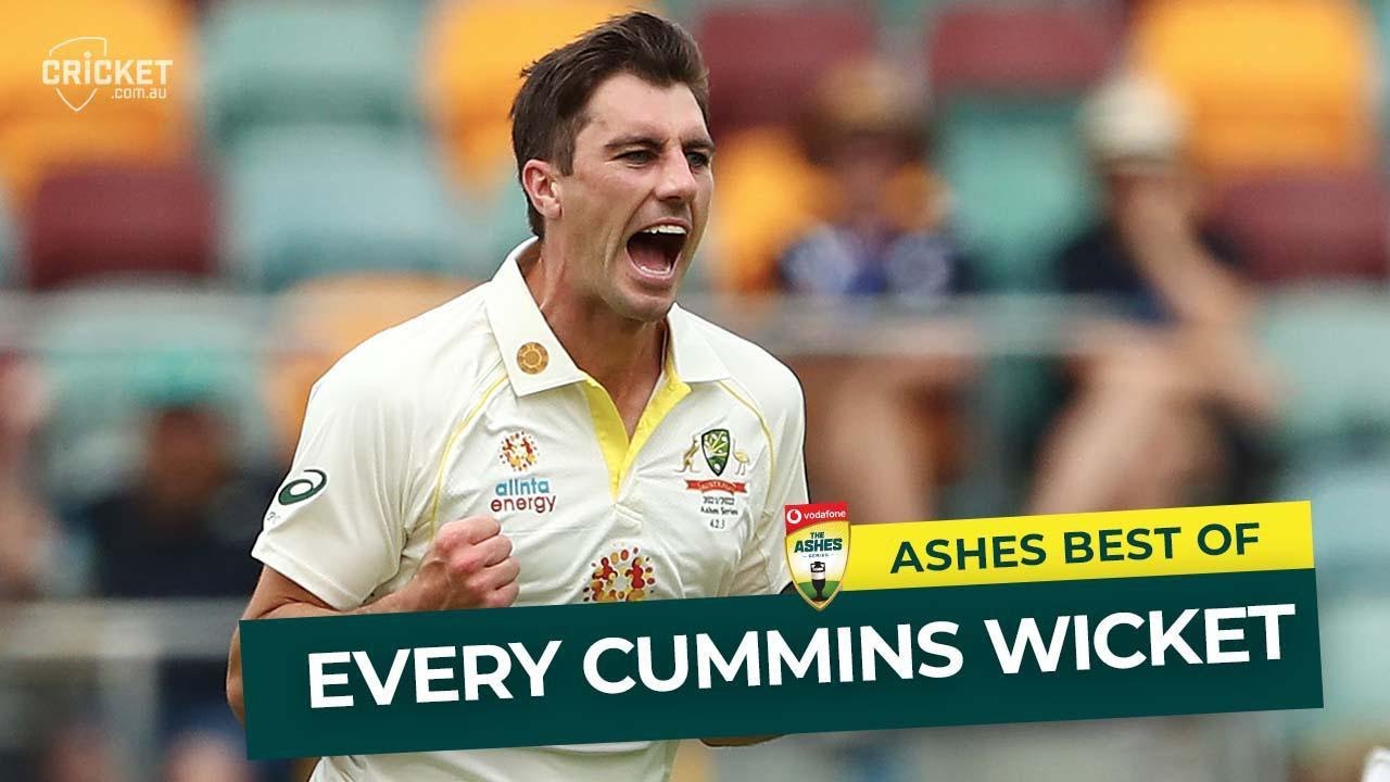Best of the 2021-22 Ashes: Every Pat Cummins wicket | KFC Top ...