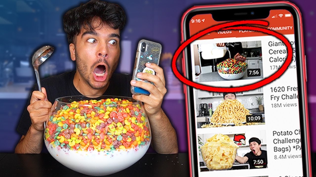 Letting Youtube Thumbnails DECIDE What i Eat for 24 Hours! (IMPOSSIBLE ...