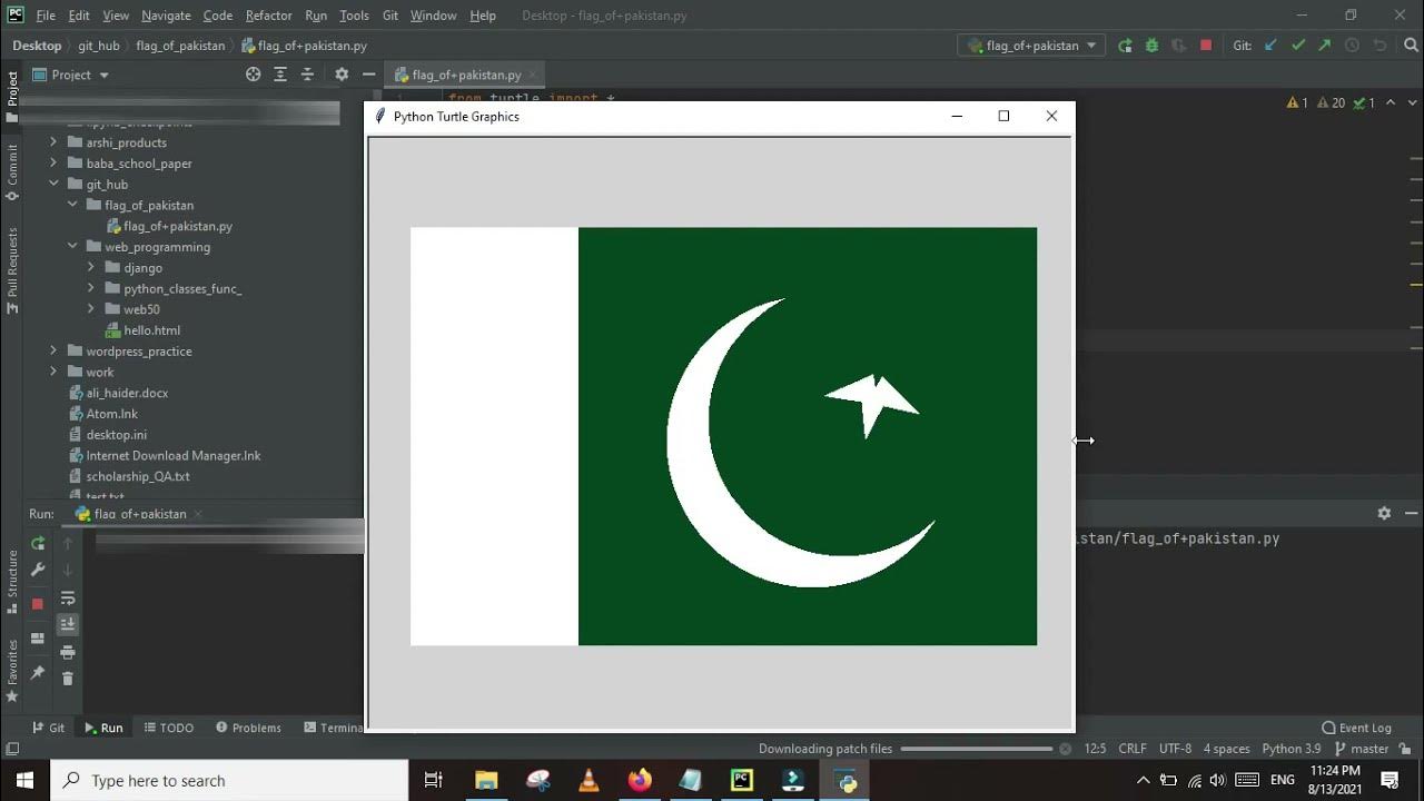 Pakistan Flag in Python Programming - YouTube