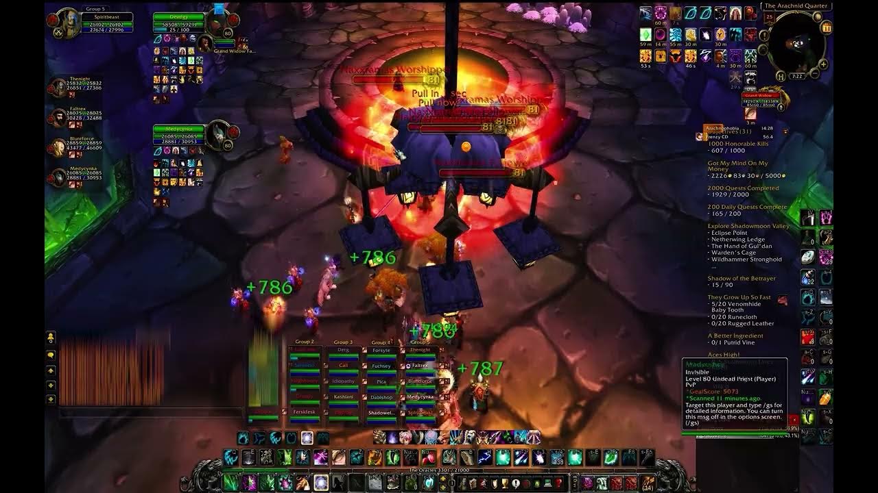 [WoW: WotLK] Naxxramas, Grand Widow Faerlina (25, Healer POV) - YouTube