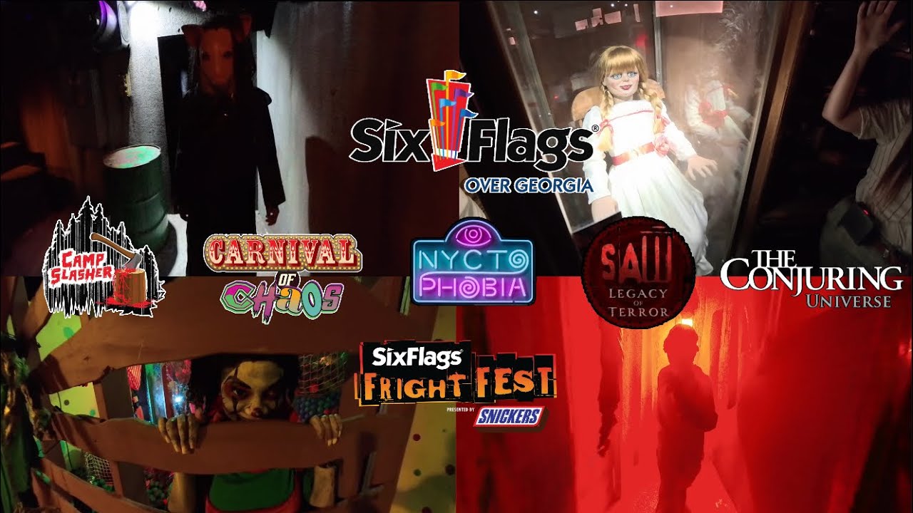 The Haunted Mazes at Six Flags Over Georgia FRIGHT FEST 2025 - YouTube