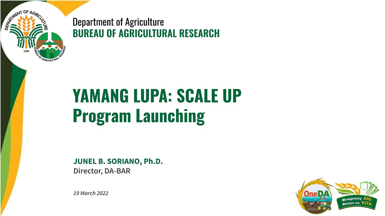 YAMANG LUPA: SCALE UP Program Launching - YouTube