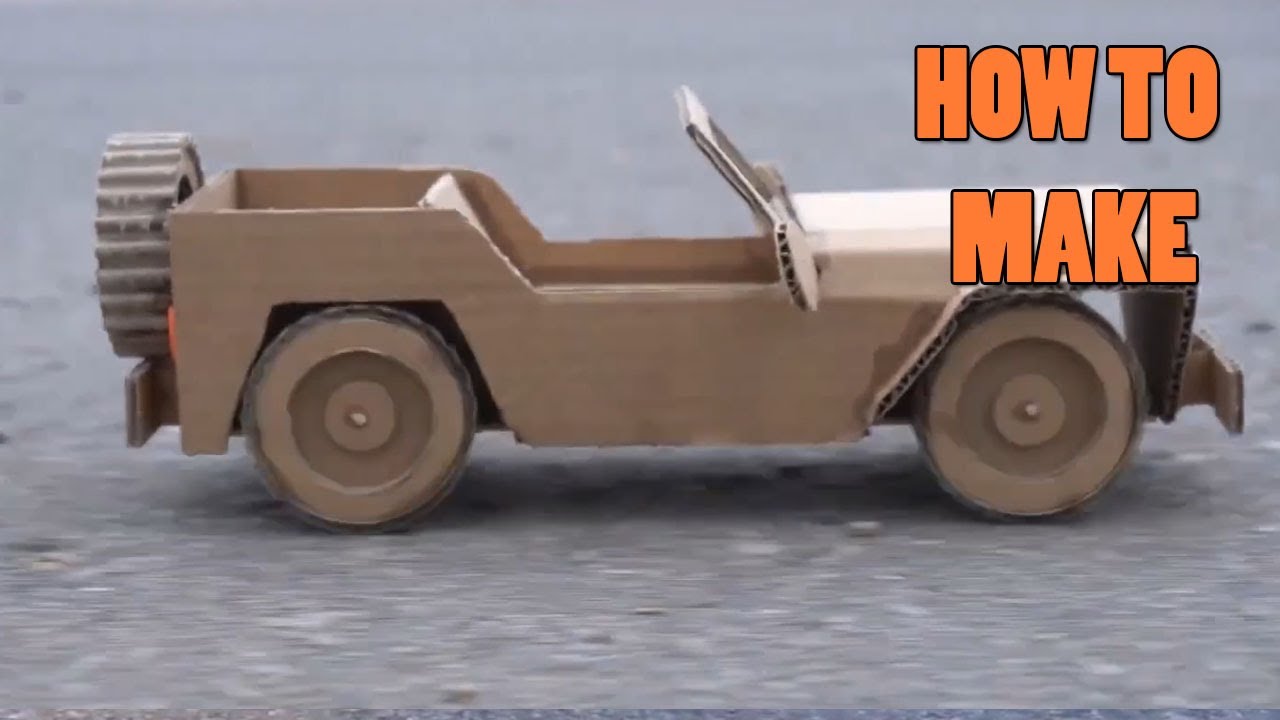 How to Make Car Jeep from Cardboard - DIY Cardboard - YouTube