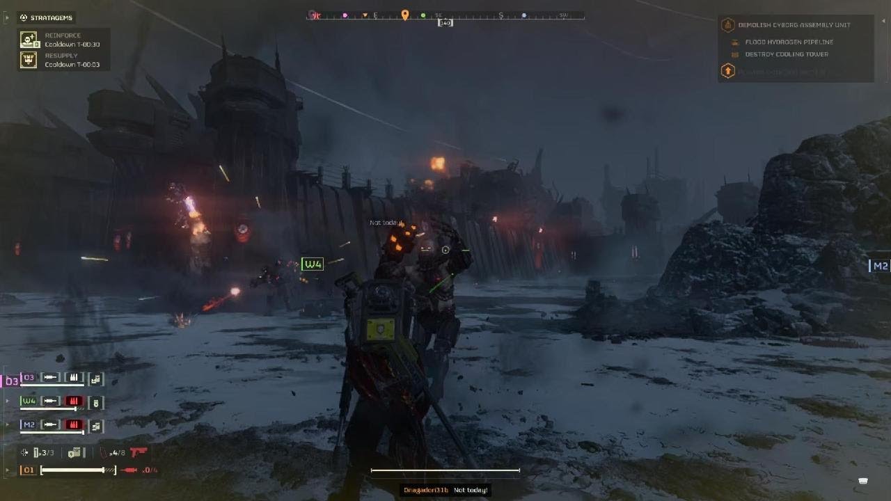 3 VOX engines fall to 1 Helldiver - YouTube