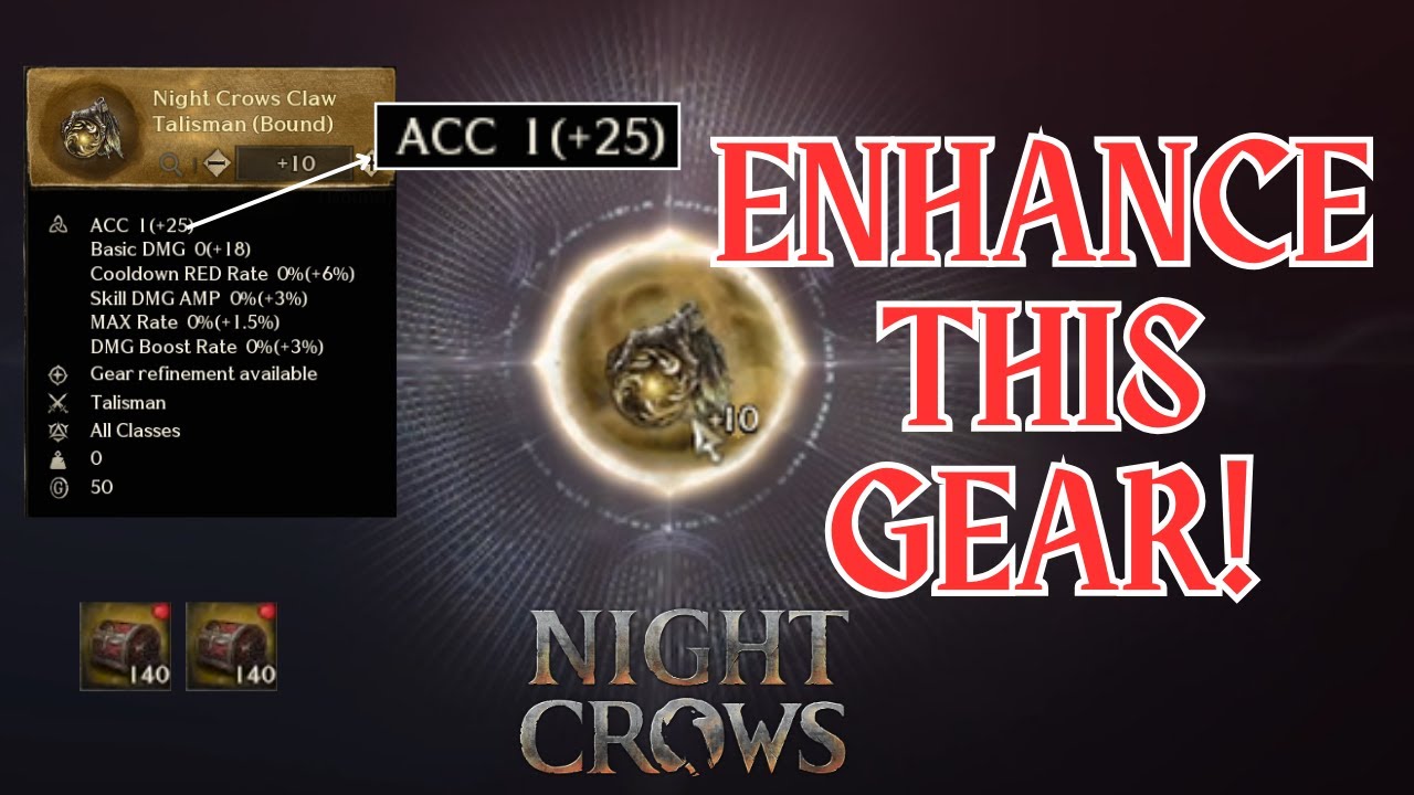 NIGHT CROWS GEAR MUST HAVE FOR ACCURACY! Over-enhance to increase 8000 ...