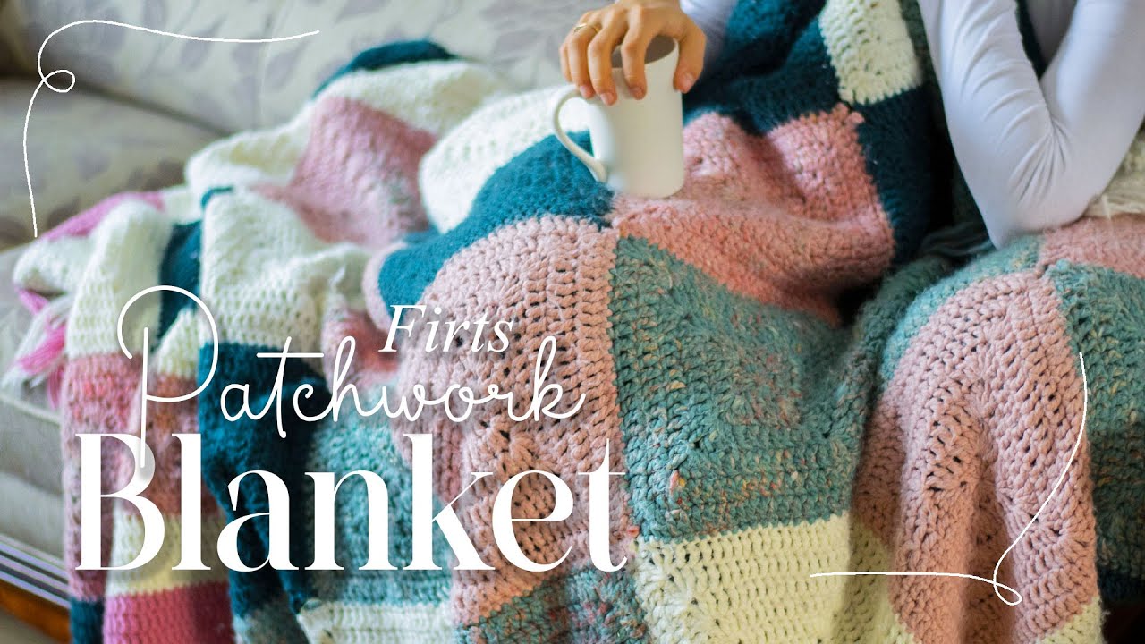 Patchwork Blanket for Beginners I Crochet Tutorial ️‍🔥 Pierwszy ...