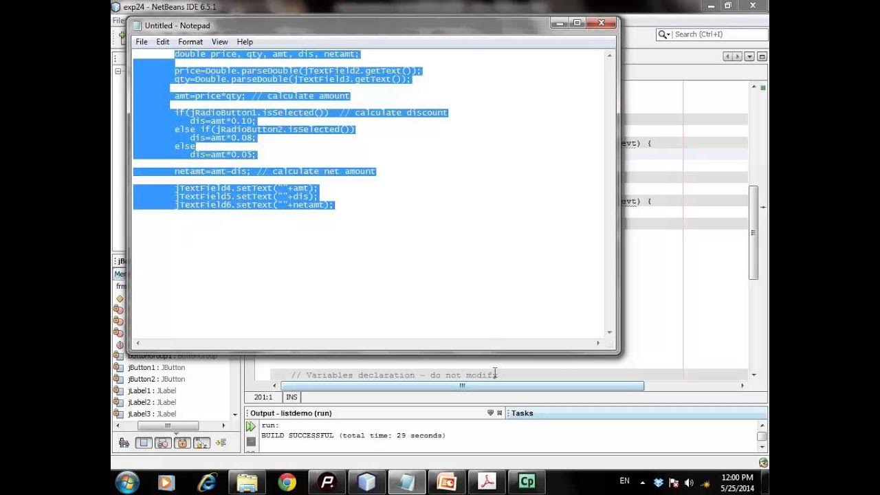JRadiobutton Demo using NetBean IDE - YouTube