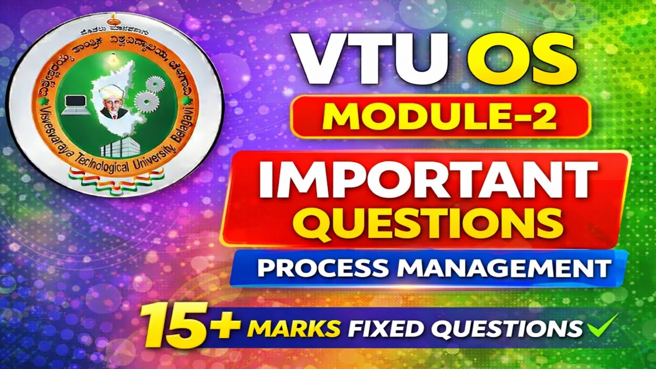 VTU OS Module-2 Important Questions | PYQ|Model question paper| 15 ...