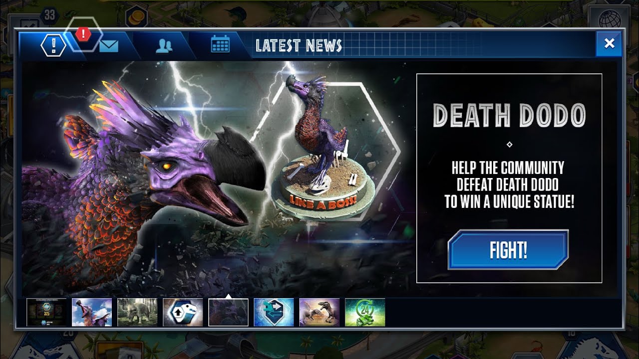 Death Dodo Boss Event: Round 3 | Jurassic World the game (Happy ...