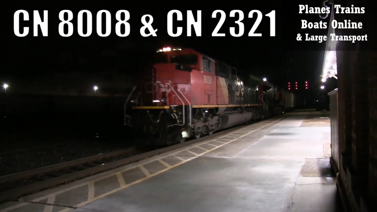 CN X302 Manifest Train CN 8008 & CN 2321 Locomotives Strathroy Sub - YouTube