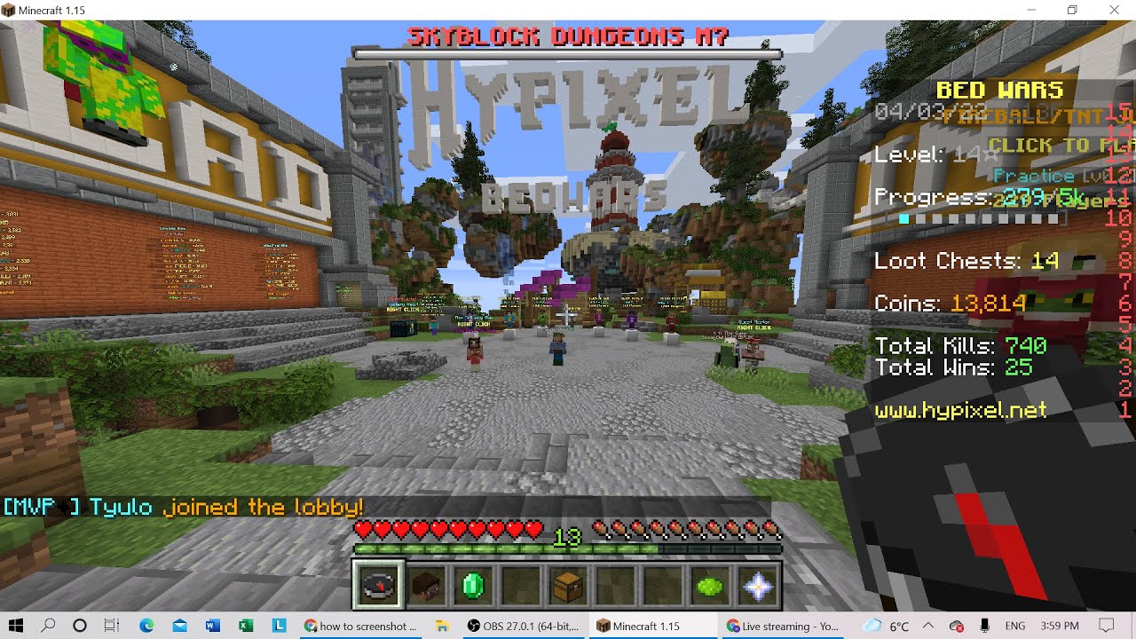 Playin' on hypixel - YouTube