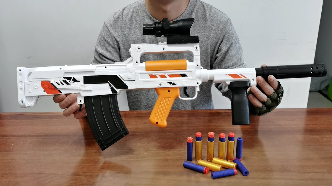 OTs-14 Groza Shell Ejection Soft Bullet Toy Gun Unboxing 2023 - YouTube