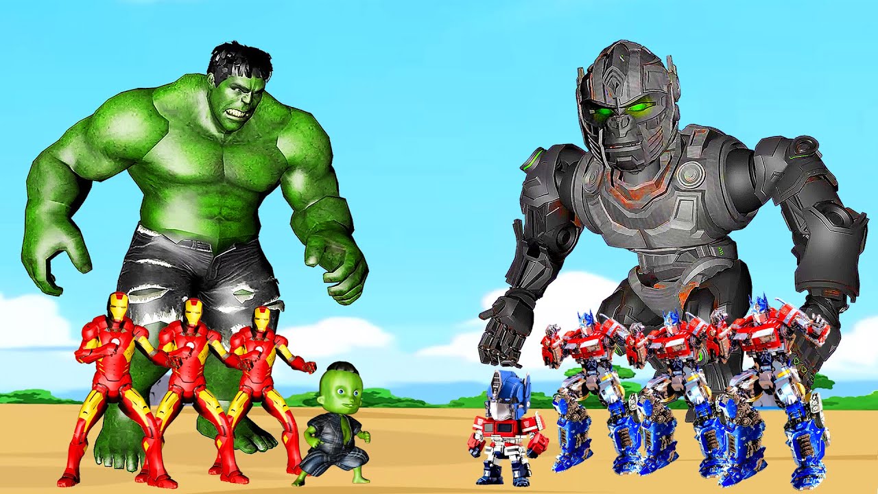 Evolution Of HULK, IRON MAN Vs NEW TRANSFORMERS RISE OF THE BEASTS ...
