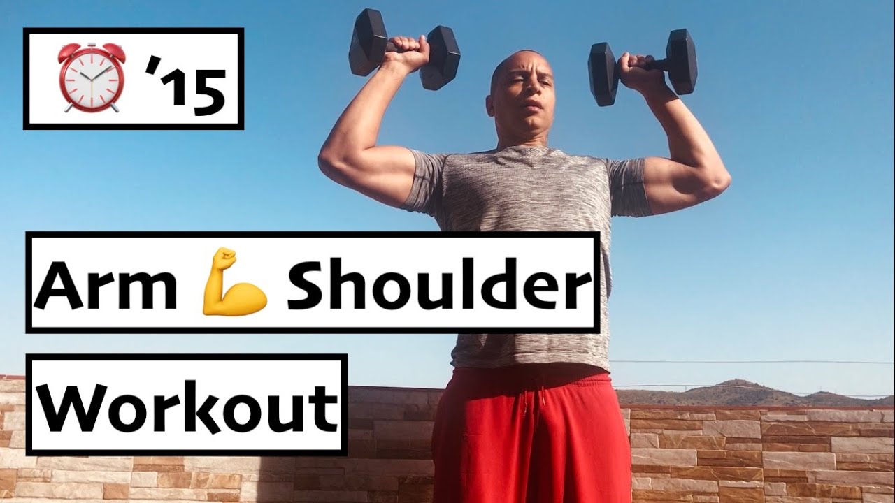 15-Minute Arm & Shoulder Workout 💪 with dumbbells (follow along from ...